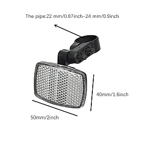 AISIBO Bike Front and Rear Reflectors, Bike Front and Rear Reflectors, Bike Safety Warning Reflectors for Handlebar and Night Cycling