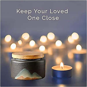 NS Online Black Small Keepsake Urn for Human Ashes - Lovely Sharing Ceramic Small Urn, Honor Your Loved One Lost - Qnty 1