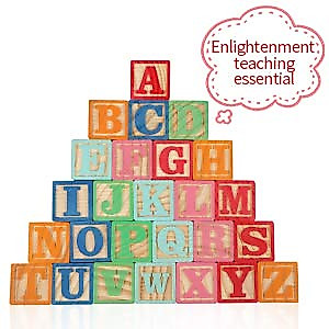 Garlictoys Wooden ABC Building Blocks for Toddlers 3+ |26 PCS Wood Baby Alphabet Number Blocks for Stacking Learning Preschool Educational Montessori Sensory Toys for Kids Boys Girls Gifts 1.65"