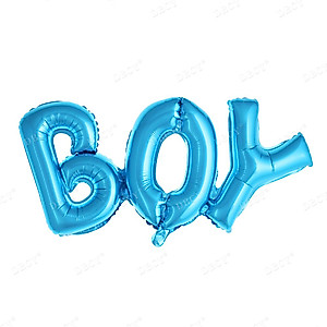 AnnoDeel 2 pcs BOY GIRL Letter Balloons, 40"*14"inch One-piece Alphabet Baby Foil Balloons for Baby Birthday Party Decorations
