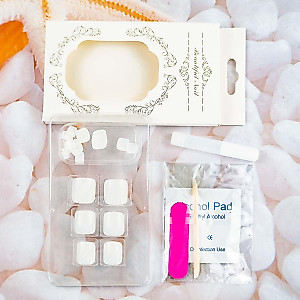 Solid Press On Toenails For Women, Nude White Toe Nail Press Ons, Acrylic Fake Toenails 24pcs uñas para pies
