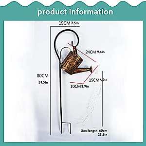 QYK -Shower Garden Art Light, Powered Watering Can Led Light Fairy Lights String, Party Home Garden Yard Decor, Yard Decor Solar Lamps Outdoors