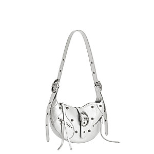 JW PEI Women's Tessa Metallic Pleating Shoulder Bag - Silver