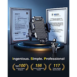 [Upgraded] VANMASS BEST Car Vent Phone Holder Mount Compatible for iPhone 14 13 Pro Max 12 11 X Xr Xs 8 7 Plus Mini Se Android Mobile Cell Smartphone Universal Vehicle Handsfree Easy Clamp Clip Cradle