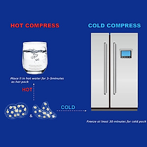 Gel Ice Pack Reusable Cooling Under Eye Pads and Patches, Hot Cold Treatment Pack for Redness,Pain Relief and Eye Relax