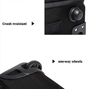 SKYMOVE 19 inches Wheeled Rolling Backpack for Adults and School Students Laptop Books Travel Backpack Bag, Black