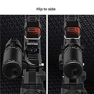 Feyachi M37 1.5X - 5X Red Dot Magnifier with RS-30 Reflex Sight Combo Kit, Multiple Reticle System Red Dot Sight & Magnifier Built-in Flip Mount Combo