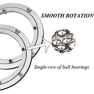 2 Pack Lazy Susan 8 inch Aluminum Turntable Ball Bearing, Heavy Duty Silent Turner Bearing Turntable Bearing Swivel Turntable Bearing 8 inch