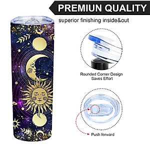 Gifts for Women Her Girls Friends Magic Witch Hand Insulated Skinny Tumblers Cup Coffee Mug with Lid 20oz Reusable Water Bottle for Hot & Cold Drinks Tea Cup Iced Coffee Thermos Travel Mug (Pack of 1)