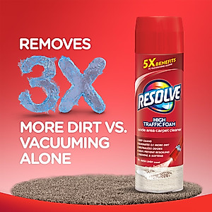 Resolve High Traffic Carpet Foam, 22 oz Can, Cleans Freshens Softens & Removes Stains