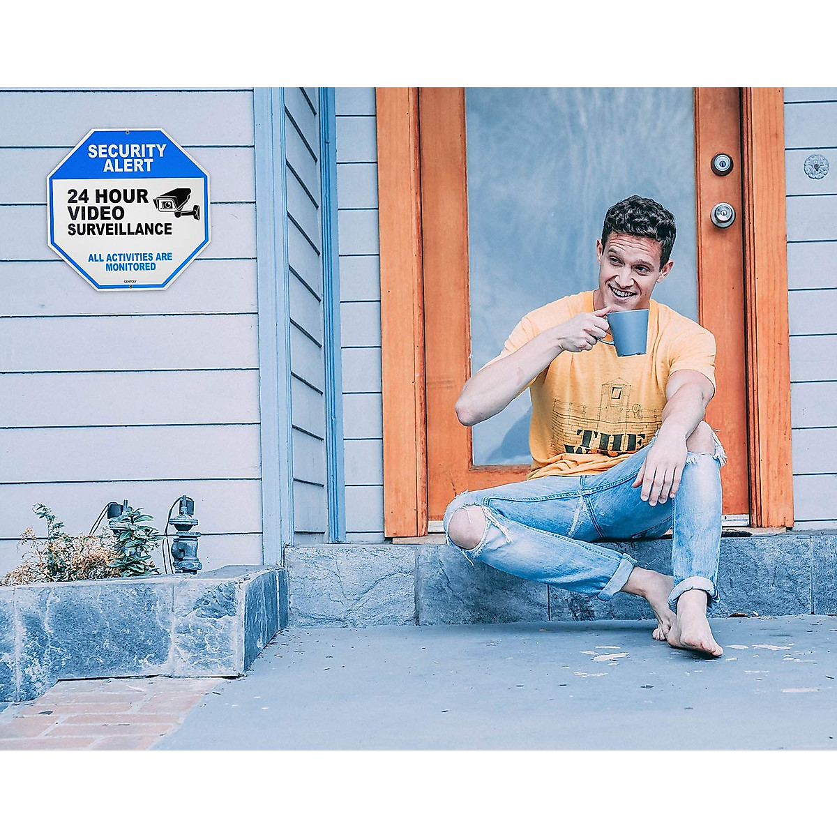 Video Surveillance Sign - Home Security Sign - Security Camera Sign - All Activities are Monitored - Rust Free 12" x 12" Aluminum Sign, by Gentoly