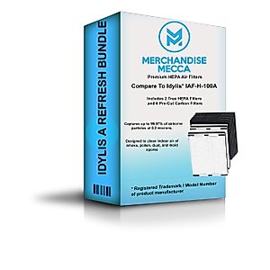 Idylis Full Refresh Kit Made for IAP-10-050, IAP-10-125 & AC-2125 Includes 2 Idylis B HEPA Filters and 6 Idylis B Carbon Filters (Idylis B)