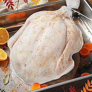 161 Pcs Thanksgiving Turkey Poultry Heat Shrink Bags Set 60 Pcs Transparent Heat Shrink Bags Clear Poultry Heat Shrink Wrap 100 Pcs Zip Ties 1 Silicone Straw for Chickens Meat Food Storage, 2 Sizes