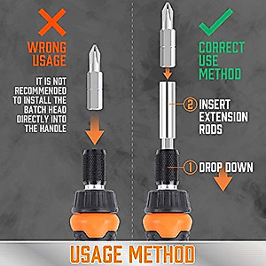 Amartisan Magnetic Ratchet Screwdriver Set, 34-Piece Multi-bit Ratchet Screw Drivers, Slotted/Philips/Pozi/Torx/Hex