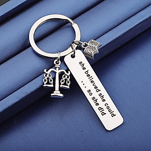 FOTAP New Lawyer Gift Scales of Justice Lawyer Keychain Law School Graduation Gift for Lawyer (Lawyer Keychain)