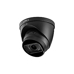 Lorex LNE9282BW-4PK 4K (8MP) Black Nocturnal Motorized Varifocal Smart IP Dome Security Camera, with Listen in Audio, Compatible with N881B, N882B and NR900X NVRs