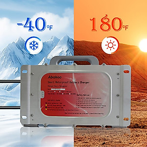 Abakoo 48V 15A RXV Golf Cart Battery Charger for Ez-Go EZgo TXT, with RXV Plug 3 Prong Connector, IP67 Waterproof