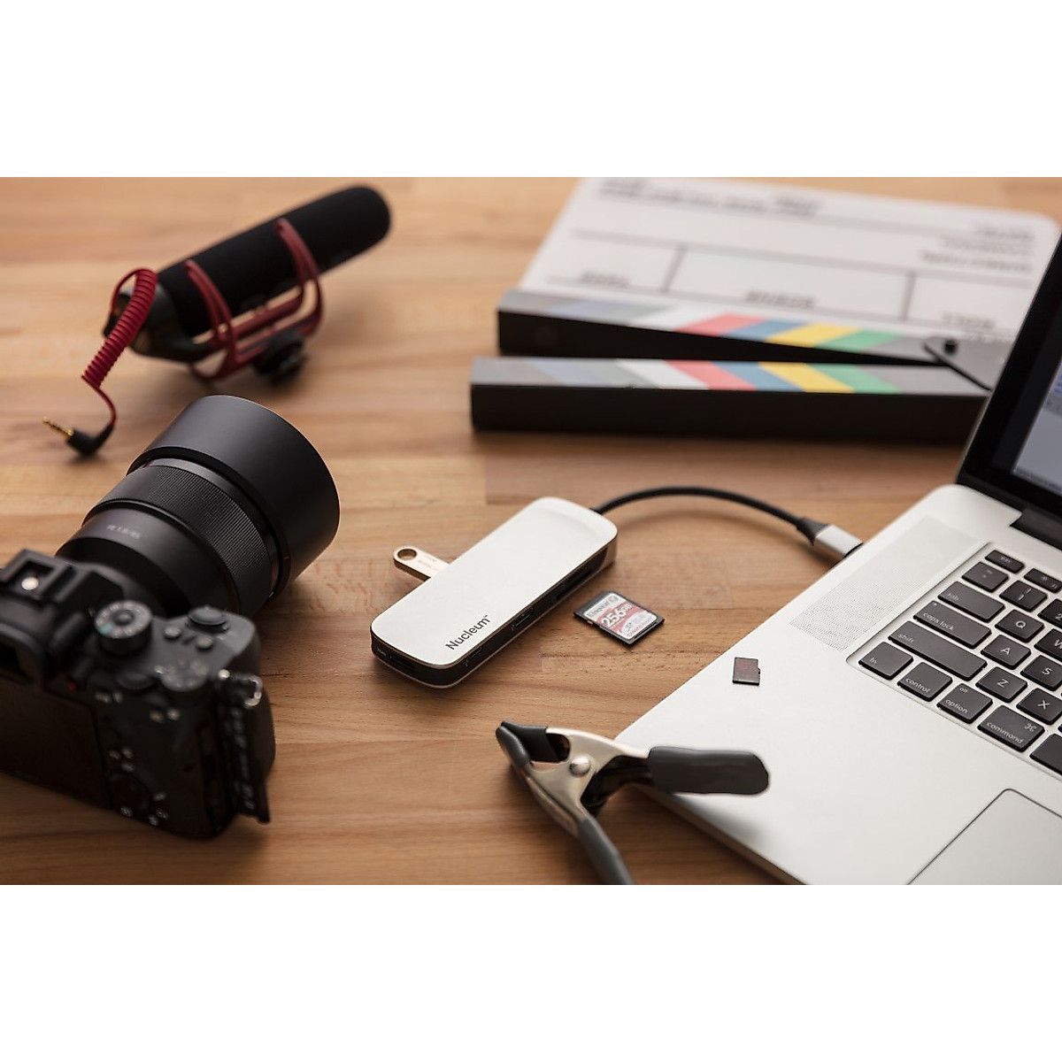 Kingston Nucleum USB C Hub, 7-In-1 Type-C-Adapter Hub Connect USB 3.0, 4K HDMI, SD and MicroSD-Card, USB Type-C Charging for MacBook, Chromebook, and Other USB Type-C devices