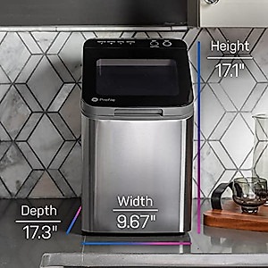 GE Profile Opal 1.0 Nugget Ice Maker| Countertop Pebble Ice Maker | Portable Ice Machine Makes up to 34 lbs. of Ice Per Day | Stainless Steel Finish