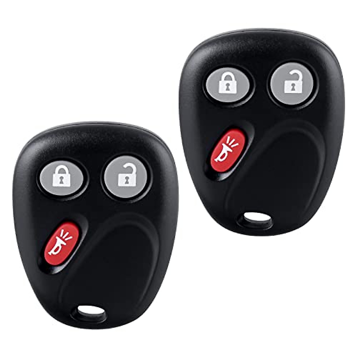 Pilida Keyless Entry Remote Key Fob LHJ011 Compatible with 2003-2007 Chevy Suburban Tahoe Avalanche Equinox Silverado SSR| GMC Sierra/Yukon| Hummer H2| Cadillac Escalade 3 Button Car Key 2 Pack