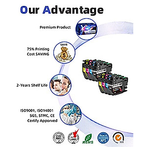 LC3013 Ink Cartridges Compatible for Brother LC3013 LC-3013 LC3013BK LC3011 Ink High Yield Work with MFC-J491DW MFC-J895DW MFC-J690DW MFC-J497DW Printer (2BK/2C/2M/2Y)