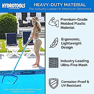 Swimline 8039 Premium Extra Strong Leaf Skimmer Net Head Cleaner for Swimming Pool Spa Fountain Pond Hot Tub Leaves Bugs Debris Fine Cleaning Maintenance, Heavy Duty Large, Blue