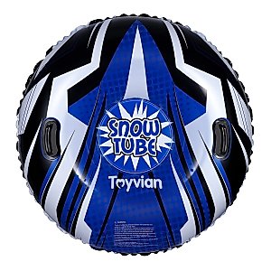Toyvian 120cm Winter Snow Tube Inflatable Sled Snow Ring with Handles for Kids Adults Winter Outdoor Skating Skiing