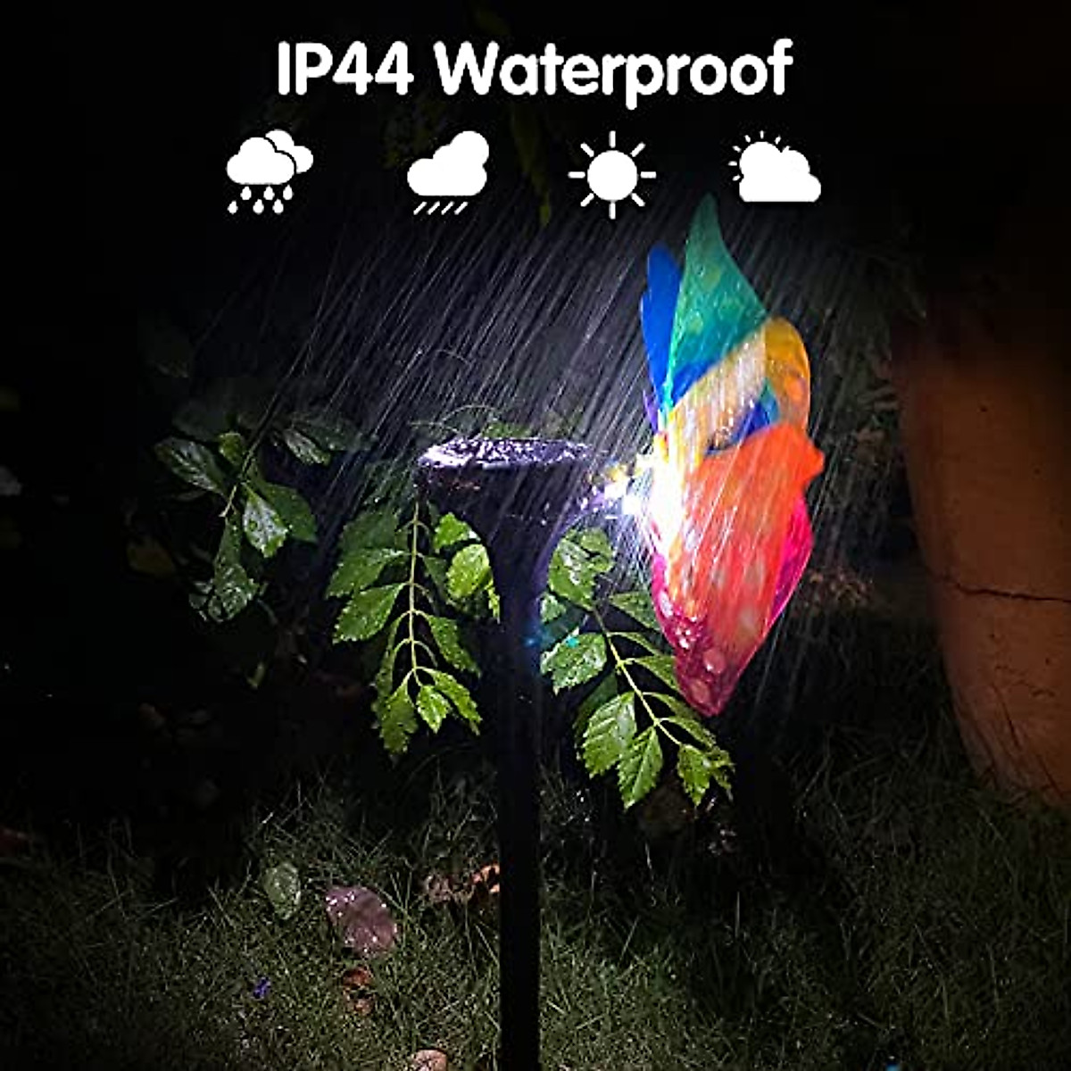 2 Pack Garden Pinwheel Solar Wind Spinner Lights Decorative Solar Stake Light Waterproof LED Yard Windmills Outdoor for Pathway Walkway Party Decor