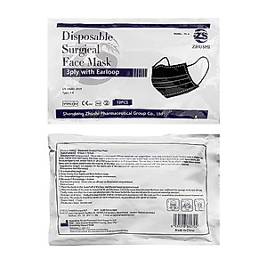 FLTR General Use Face Mask, Black, 75 Count 75 Count (Pack of 1)