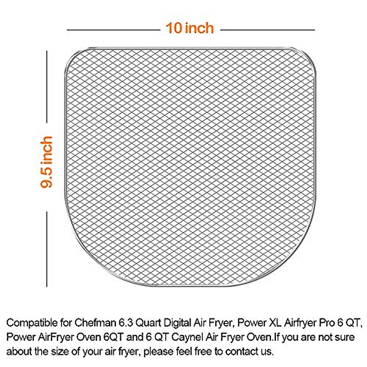Replacement Dehydrator Racks for 6qt Chefman, Caynel and Power Air Fryer Oven, Dehydrate Fruits and Meats, Air Flow Racks, Removable trays, Air Fryer Oven Accessories (3 Pieces)