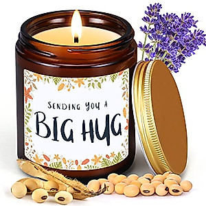 CINGUE Lavender Scented Hug Candle Gift for Women Thinking of You Gifts Unique Friendship Present for Best Friend BFF Bestie Mom Sister Men Female Coworker Relaxation Presents for Birthday Christmas