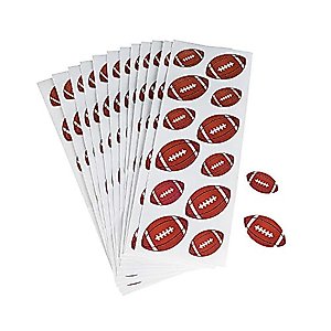 Football Stickers - 12 Sheets with 12 Stickers Each - Classroom Stationery and Sports Party Supplies