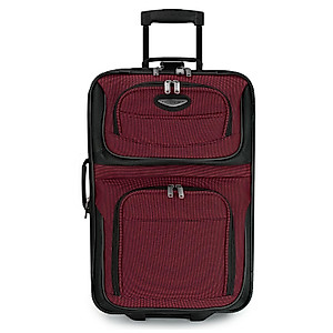 Travel Select Unisex-Adult Amsterdam Expandable Rolling Upright Luggage, Burgundy, Carry-on 21-Inch