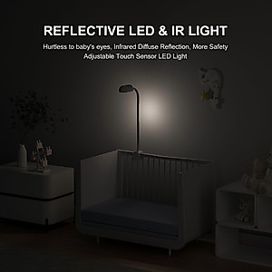 Cheego Smart Baby Monitor & Clip-On Mounting-HD Video Camera and Audio, 2-Way Talk, Nightlight and Night Vision, Room Humidity & Temp, Wake up & Crying Detection Works with Alexa