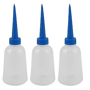 uxcell 150ml Plastic Industry Pointy Nozzle Sewing Machine Oil Squeeze Bottle 3pcs