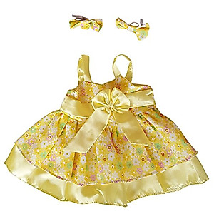 Summer Dress Outfit Teddy Bear Clothes Outfit Fits Most 14" - 18" Build-a-bear and Make Your Own Stuffed Animals