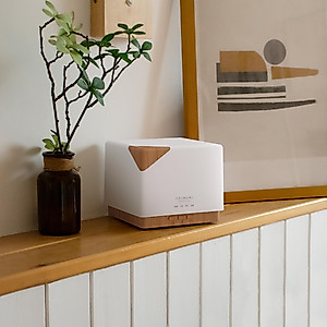 ASAKUKI 700 ml Premium Essential Oil Diffuser, 5 in 1 Ultrasonic Aromatherapy Fragrant Oil Vaporizer Humidifier, Timer and Auto-Off Safety Switch, 7 LED Light Colors