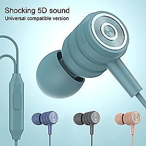 Y01 Wired Earphone in-Ear Heavy Bass Line Control 3.5mm 5D Surround Stereo Sound Earphone for Sports - Dark Grey