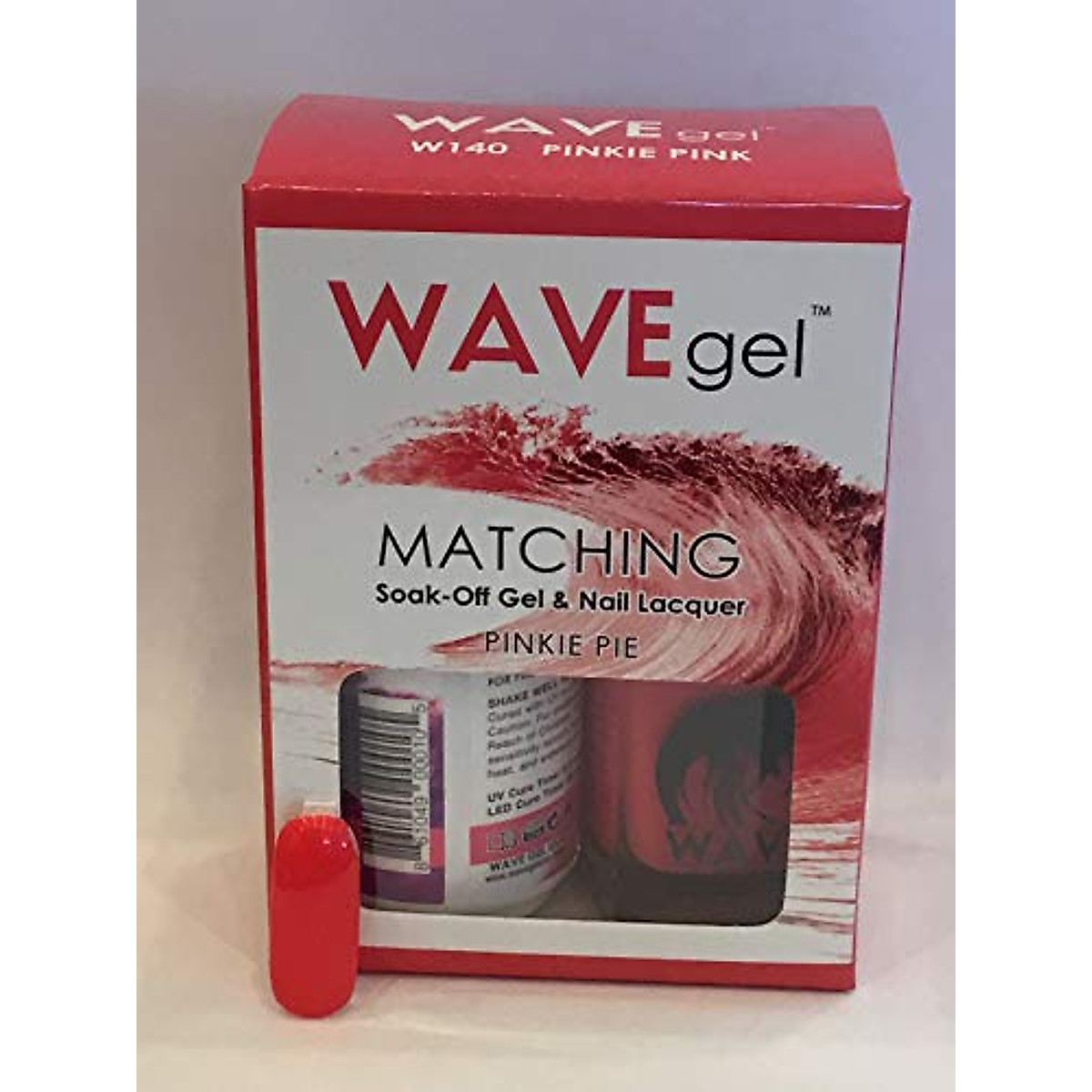 WAVEGEL Soak-0ff Gel & Nail Lacquer Matching Duo Set - Pinkie Pie - W140-140 I 0.5 Oz