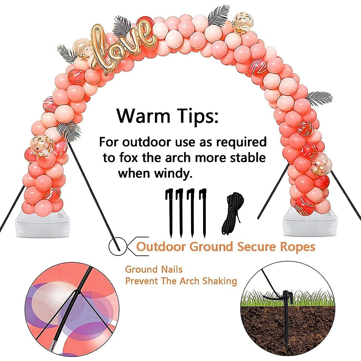 Balloon Arch Stand,Balloon Arch Kit 10 Ft Adjustable,Balloon Arch Frame with Base,for Baby Shower,Gender Reveal,Wedding,Birthday,Christmas Party Supplies Decorations.