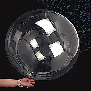 Lightsfever Clear Balloons, Large 22 inch Bobo Balloons, Transparent Balloons, Wedding Bubble Balloons, Wedding Party Decorations, Birthday Decorations, Bachelorette Party Balloons, for Helium or Air