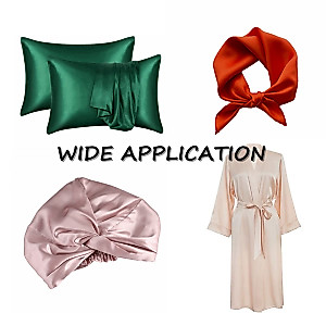 YJKIS 44" 100% Pure Silk Fabric Natural White Charmeuse Fabric by The Yard for Sewing Clothes DIY Crafts, Natural White