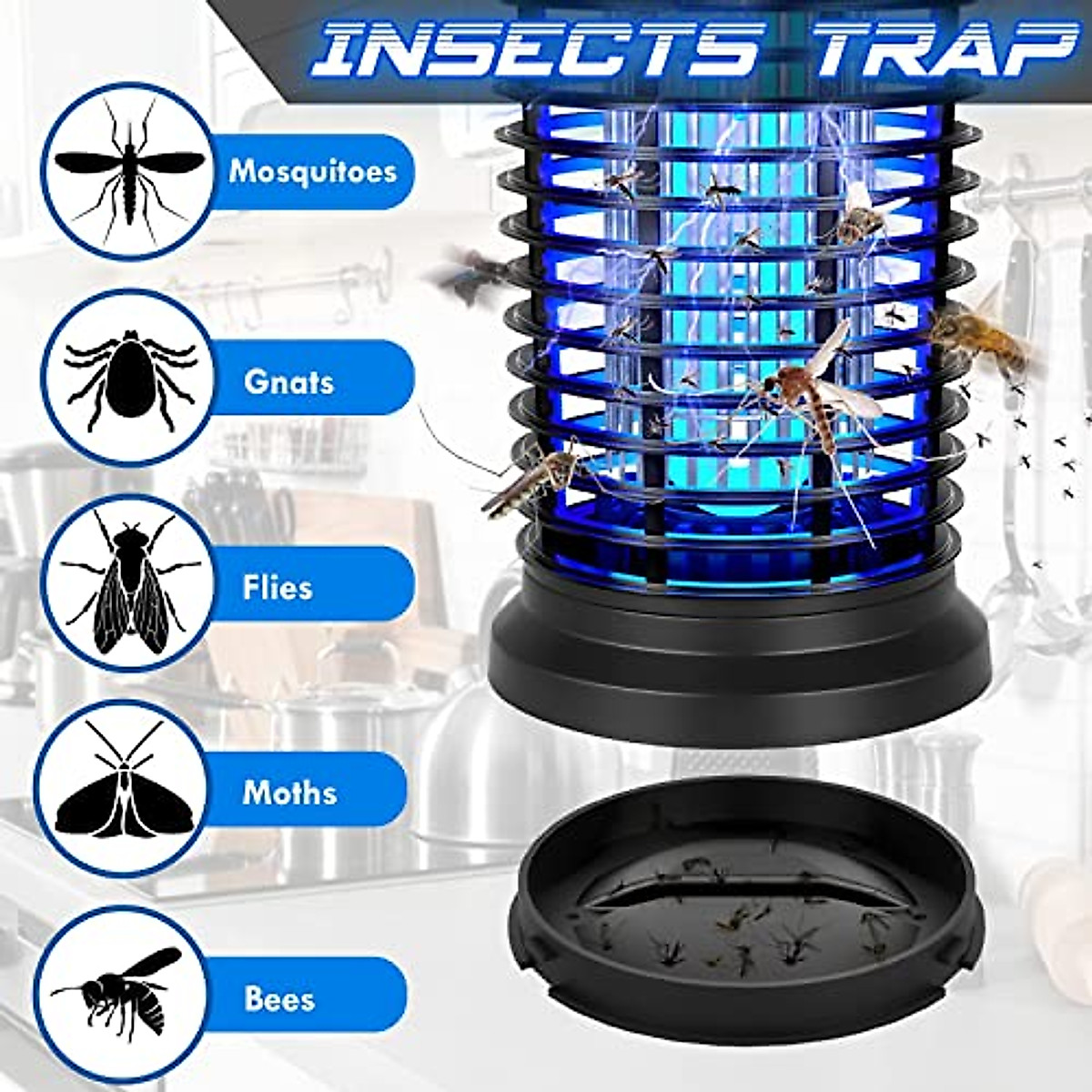 Horyii Bug Zapper Outdoor, Mosquito Zapper Fly Zapper for Outdoor Indoor, Mosquito Killer for Backyard, Patio