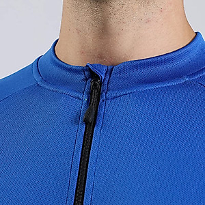 Meufam Men's Cycling Jacket Windproof Water Resistant Thermal Windbreaker Thermal Jacket Warm Shell Running Jacket (Blue,X-Large,Male,Adult,US,Alpha,X-Large,Regular,Regular)