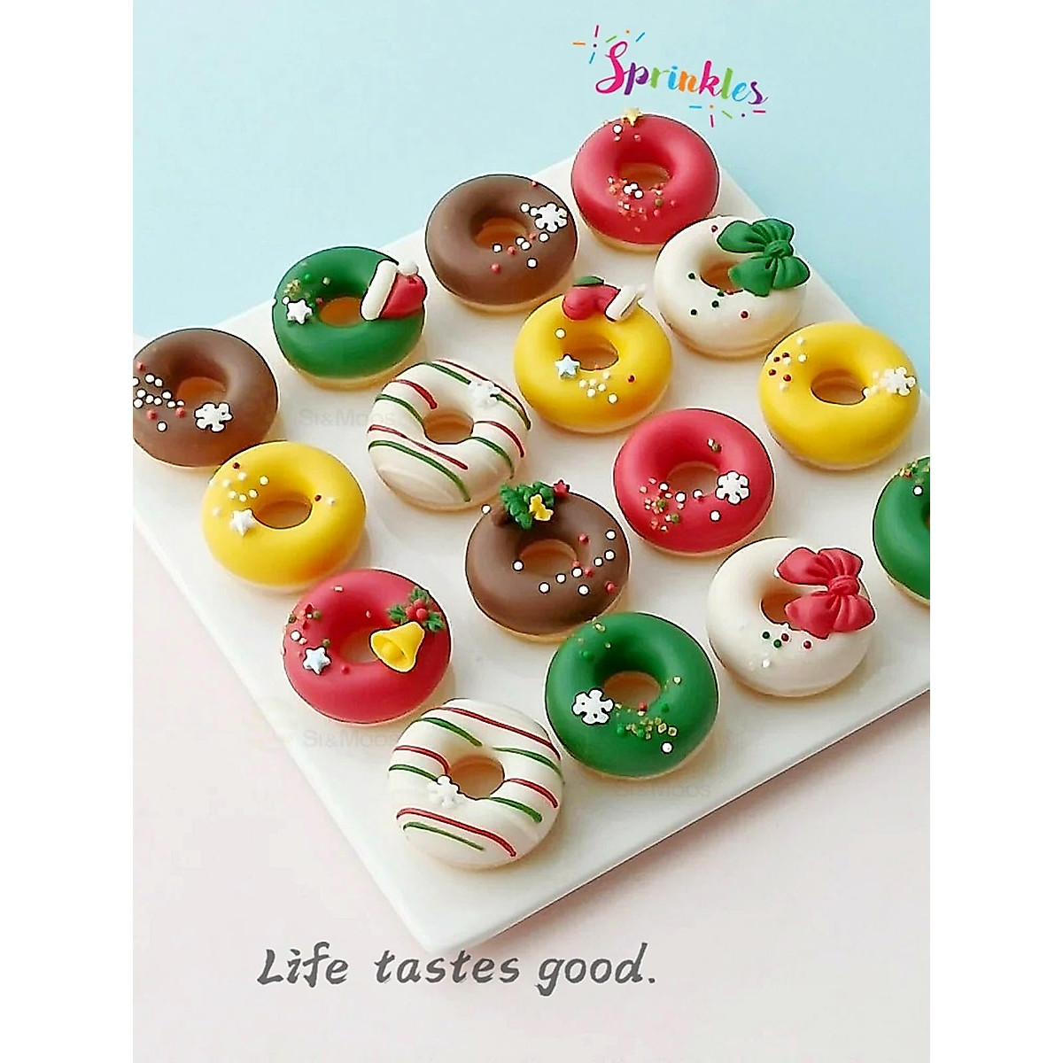 SE Si&Moos White Star Sprinkles Edible White Stars for Cake Decorating Star Icing Decorations Edible Stars Large and Small Christmas Cookie Decorations White Sprinkles for Cake,Cupcakes 3 OZ with Tweezers