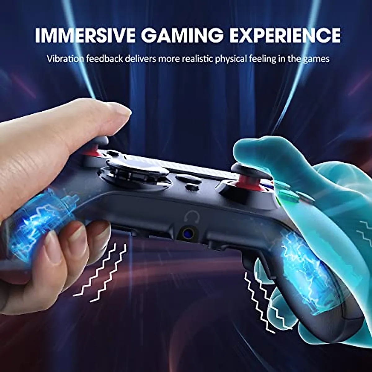 Wireless Controller for PS4, 1300mAh Rechargeable Battery Game Controller for Playstation 4/Pro/Slim, Dual Vibration Game Joystick Controller/Headset Jack/ Six-axis Sensor Compatible with PS4 Console
