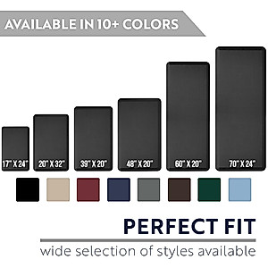 KANGAROO Thick Ergonomic Anti Fatigue Mats for Kitchen Floor, 39x20, Cushioned Standing Office Desk Mat, Waterproof Scratch Resistant Topside, Supportive All Day Comfort Padded Foam Rugs, Red