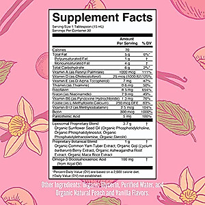 MaryRuth's Multivitamin for Women | USDA Organic | Sugar Free Womens Multivitamin | Liquid Vitamins for Women | Immune Support Liquid Liposomal | Cognitive Health & Mood Balance | Vegan | 15.22 Fl Oz