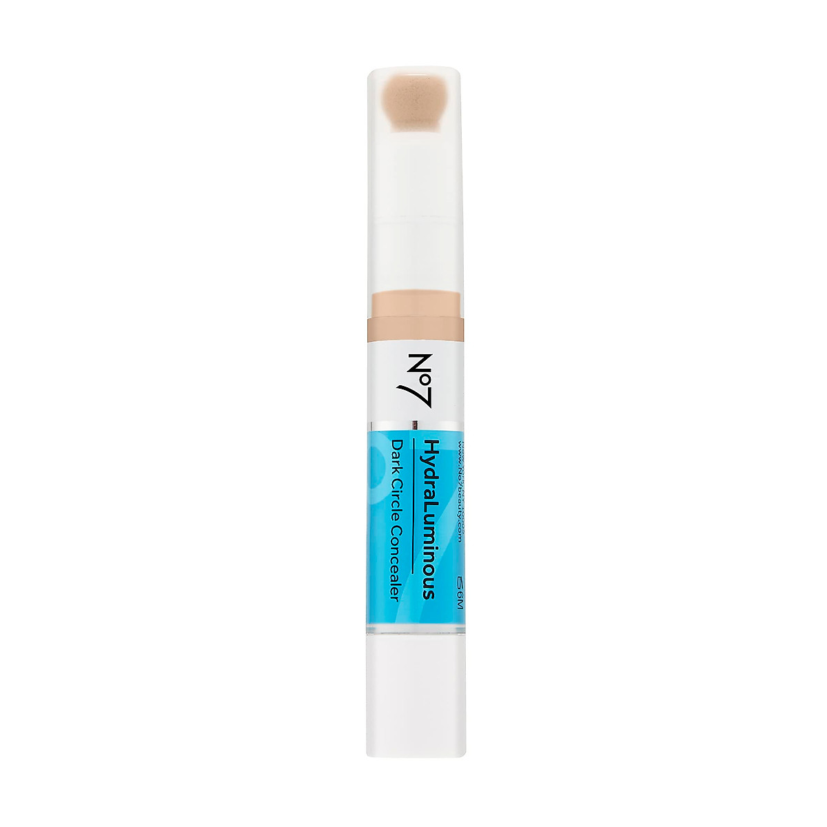 No7 Hydraluminous Concealer - Shade 2 - Full-Coverage Under Eye Concealer for Dark Circles with Caffeine & Ceramides - Hydrating & Brightening Concealer for Dark Under Eye Area (3.9ml)