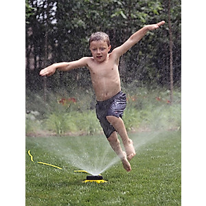 Dramm Metal Base, Green 15024 ColorStorm 9-Pattern Turret Sprinkler with Heavy-Duty Meta